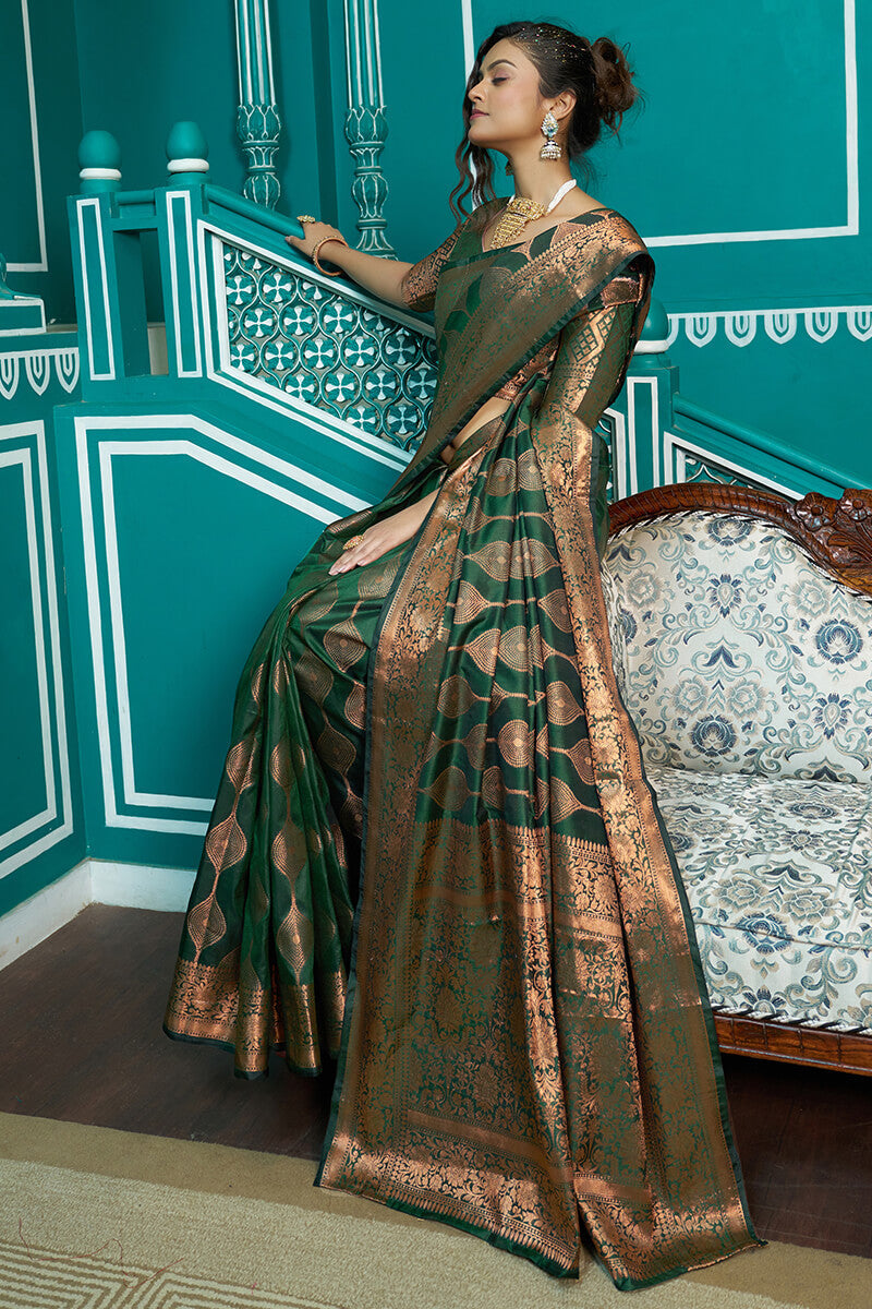 Super classy Maroon Soft Banarasi Silk Saree With Super Blou