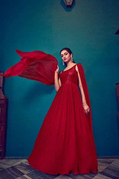 Latest Exclusive Designer Dark Color Long Anarkali Ethnic Go